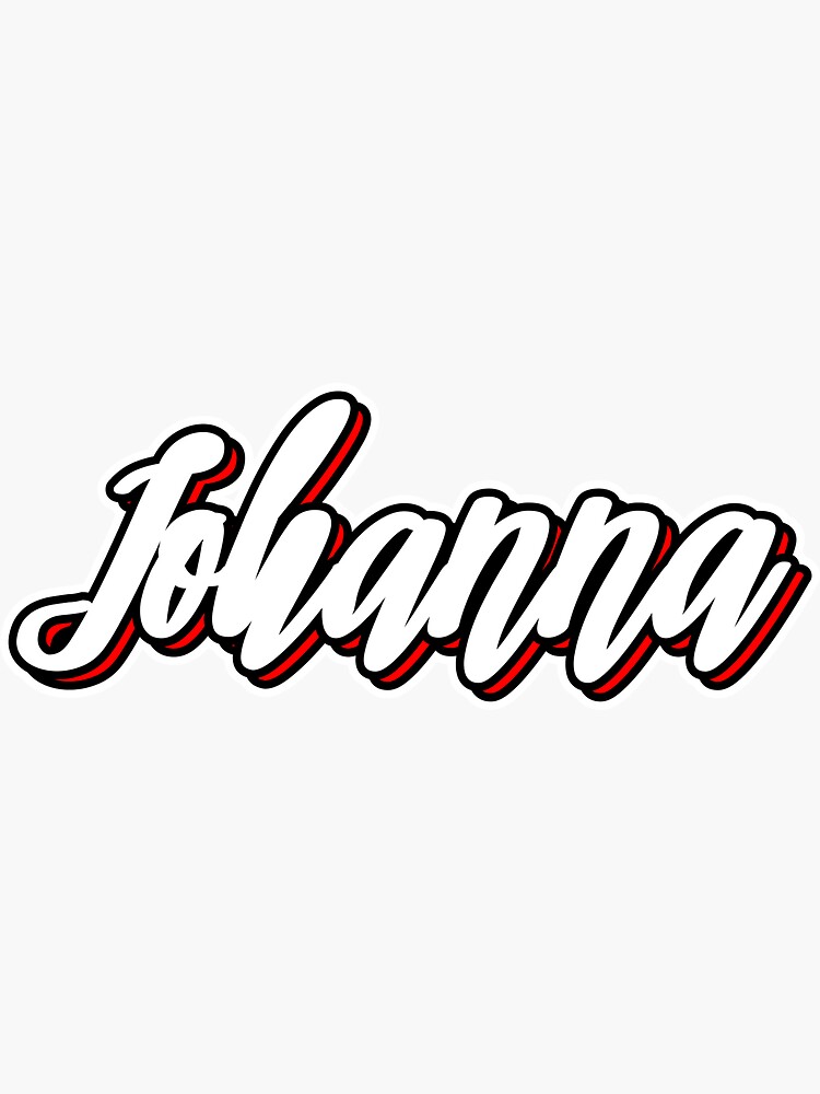 "Johanna first name - hand lettering design" Sticker by sulies | Redbubble