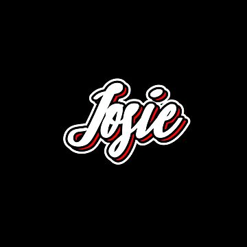 "Josie first name - hand lettering design" Sticker by sulies | Redbubble