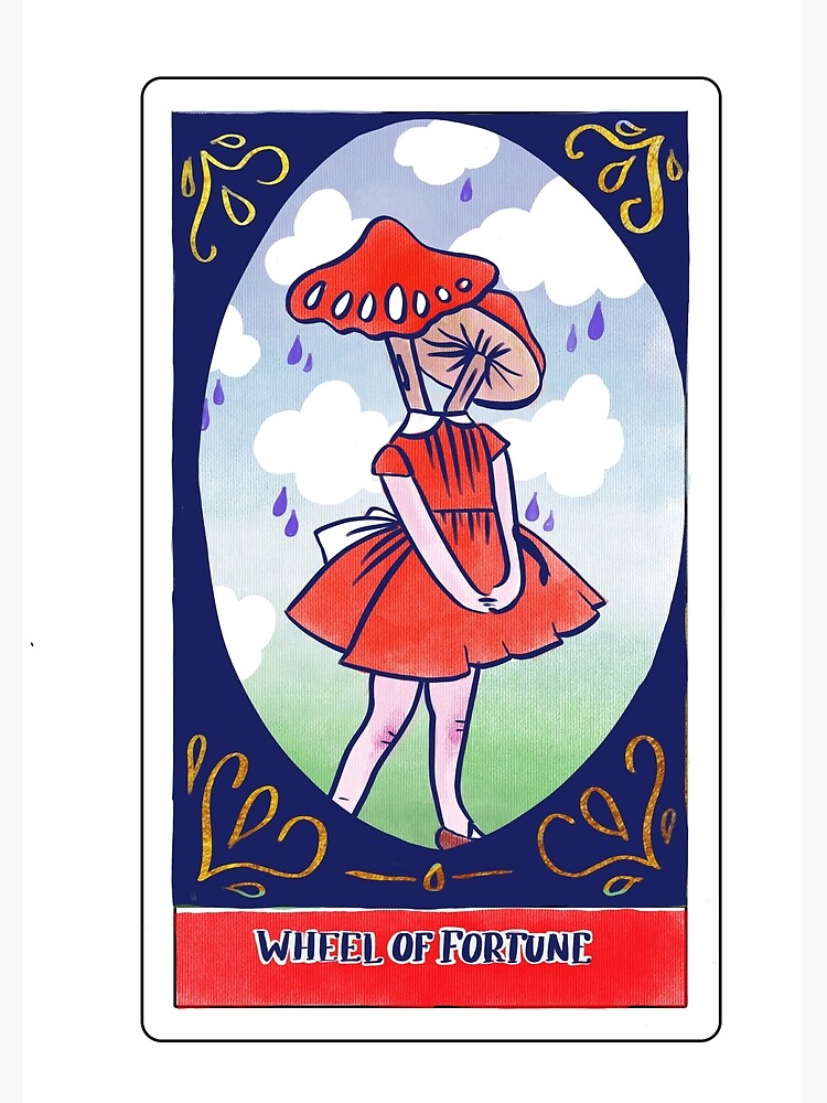 "Tarot Card Wheel of Fortune Aesthetic Sticker" Photographic Print for ...