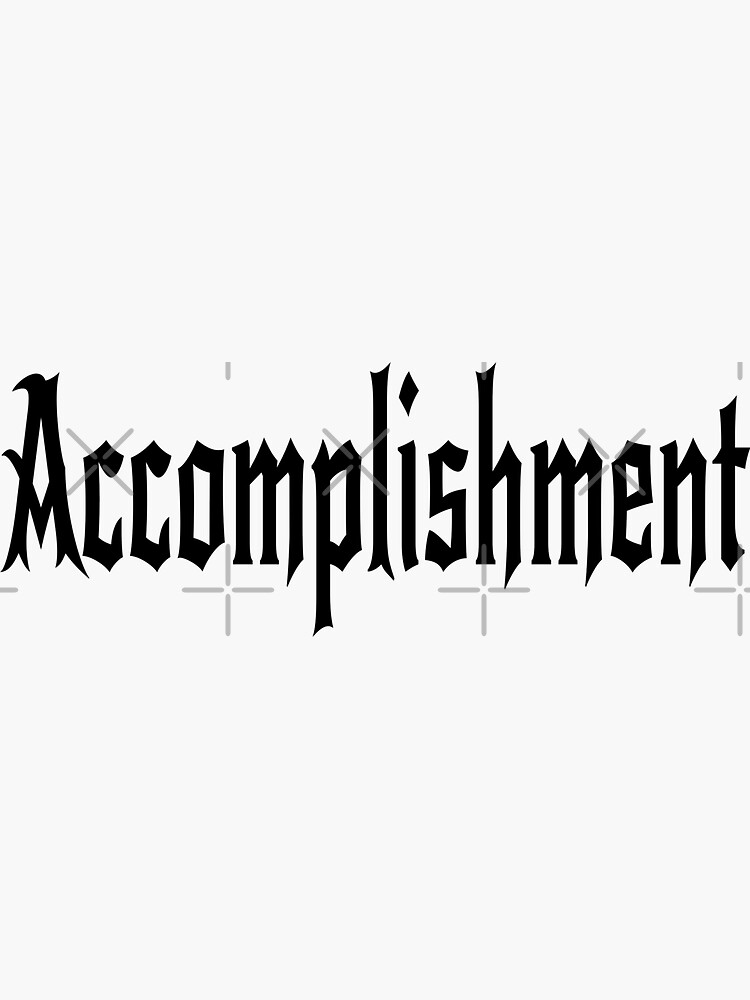 "Accomplishment 1-white " Sticker for Sale by DrStickerManiac | Redbubble