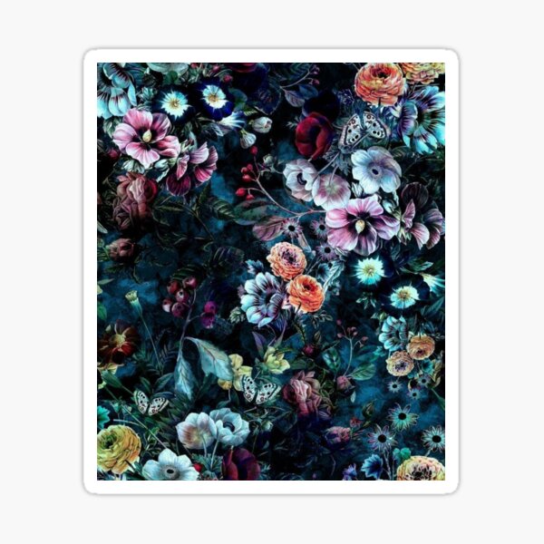 "Roses AndFlowers Art With Background As A Gift For Her" Sticker for ...