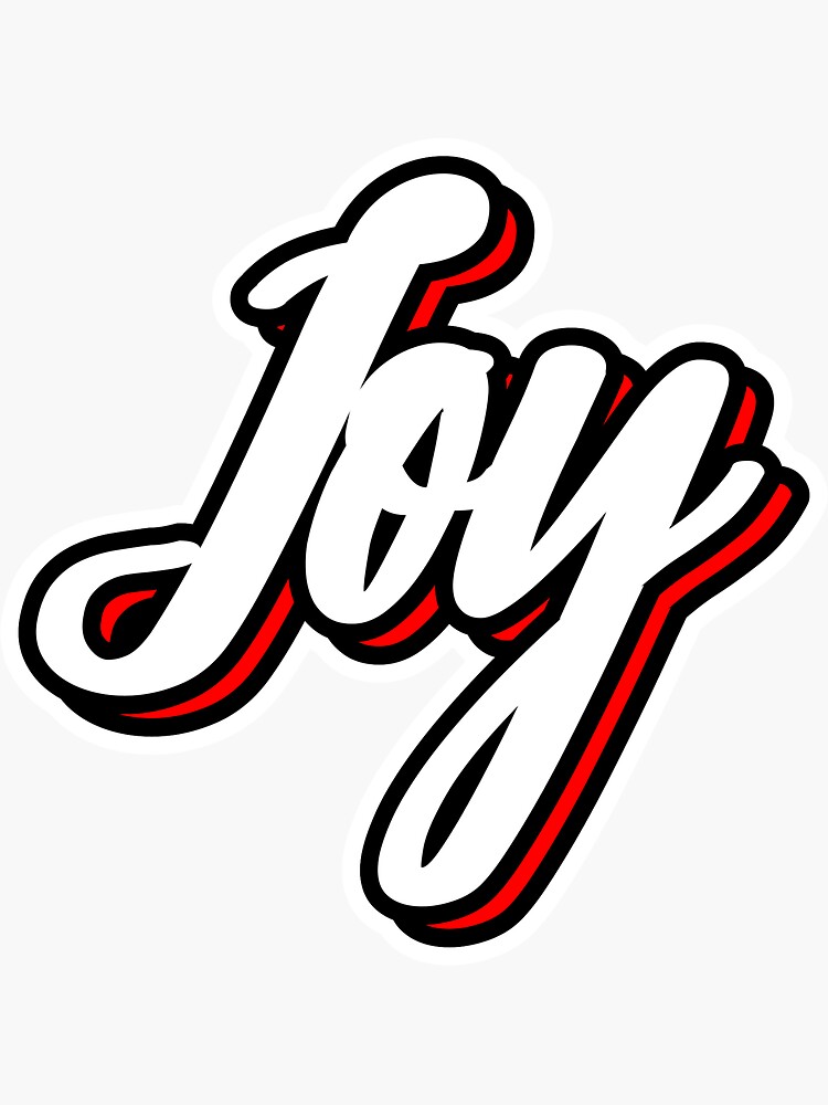 "Joy first name - hand lettering design" Sticker for Sale by sulies ...