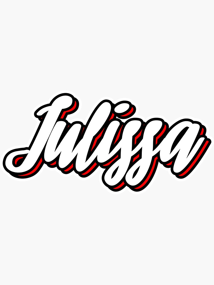 "Julissa first name - hand lettering design" Sticker for Sale by sulies ...