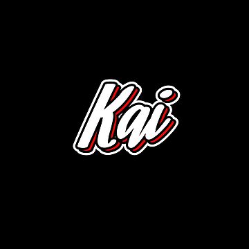 "Kai first name - hand lettering design" Sticker by sulies | Redbubble