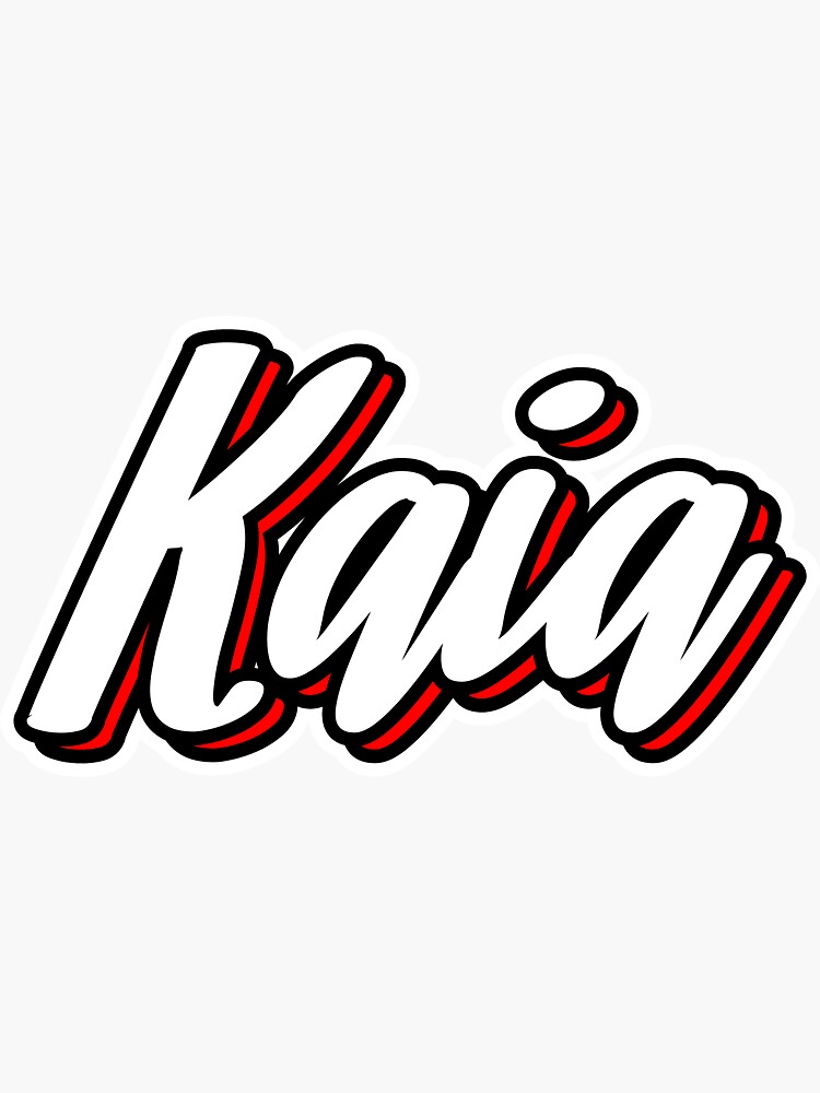 "Kaia first name - hand lettering design" Sticker for Sale by sulies ...