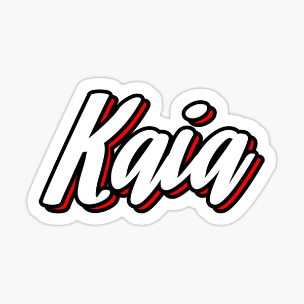 "Kaia first name - hand lettering design" Sticker for Sale by sulies ...