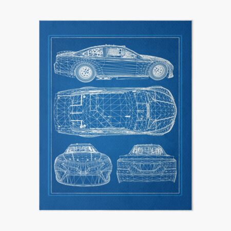"Nascar Racing car Blueprint project Formula background" Art Board ...