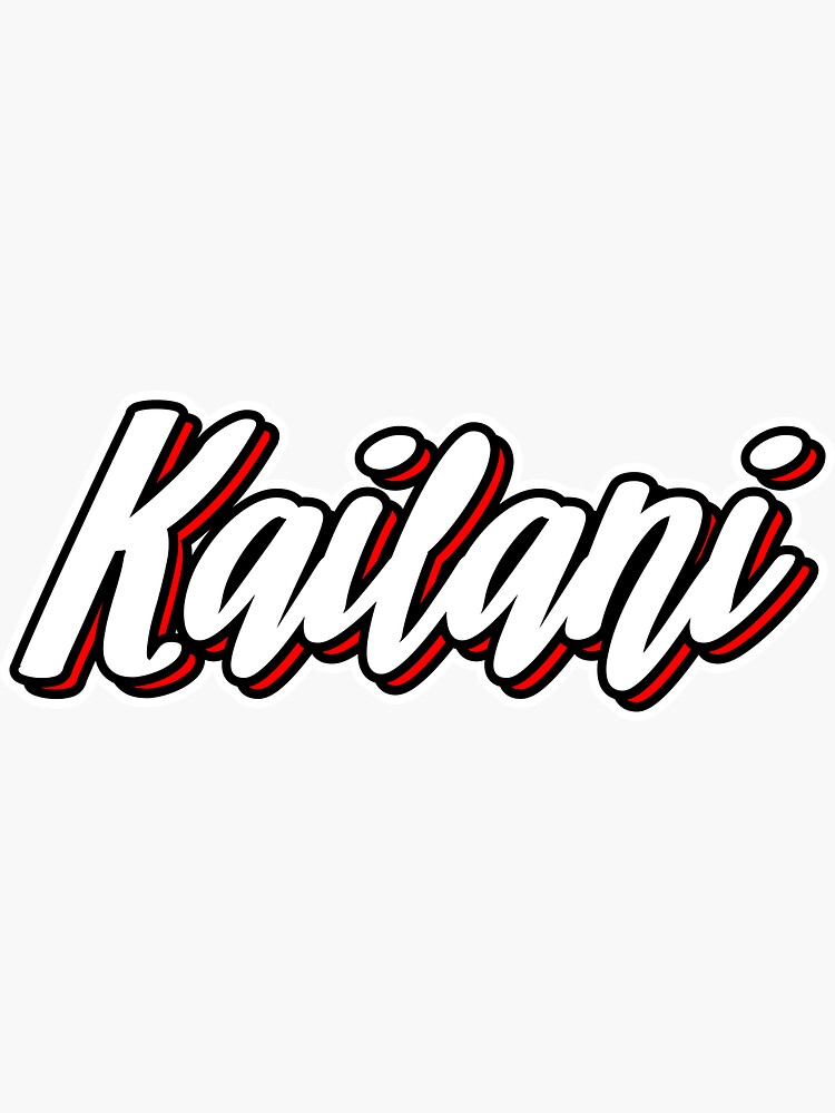 "Kailani first name - hand lettering design" Sticker by sulies | Redbubble