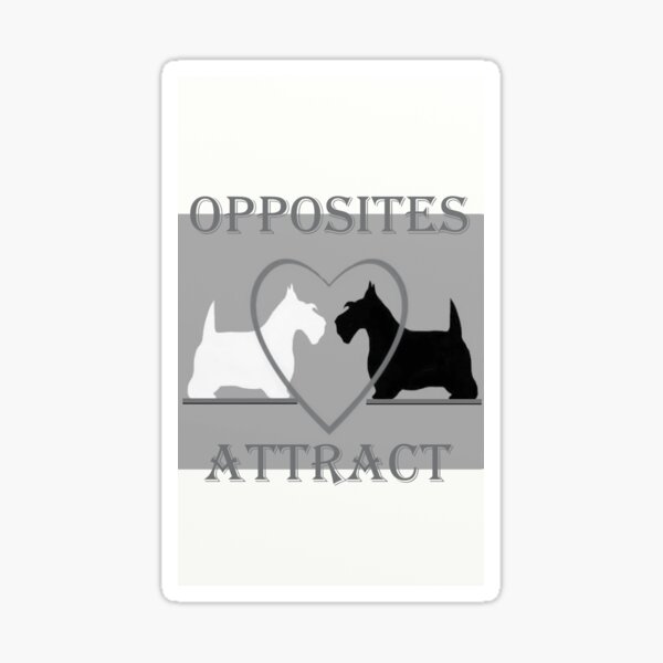 "Opposites Attract " Sticker for Sale by myimpression | Redbubble