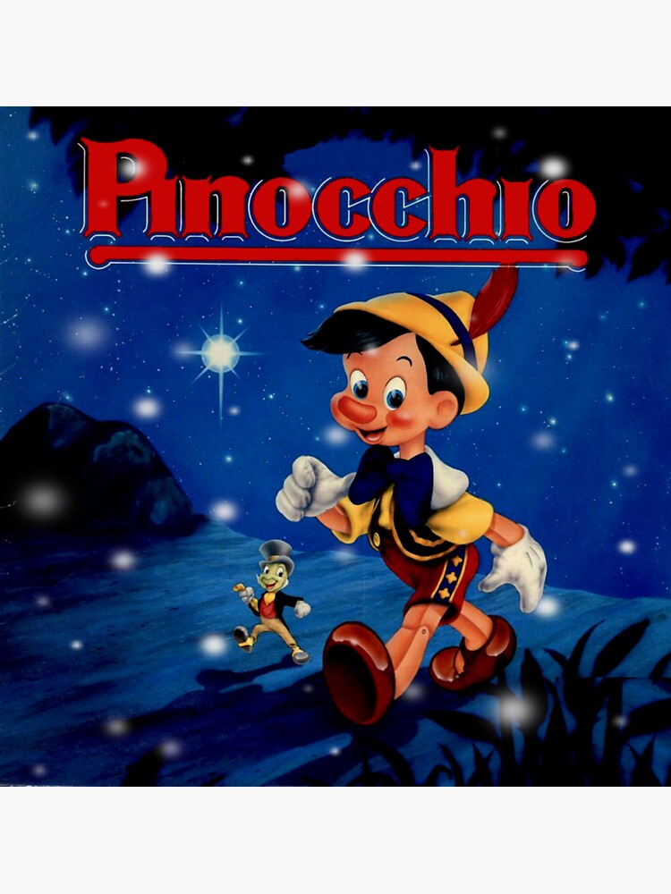 "Pinocchio and his friend ..." Sticker by Imagineagain | Redbubble