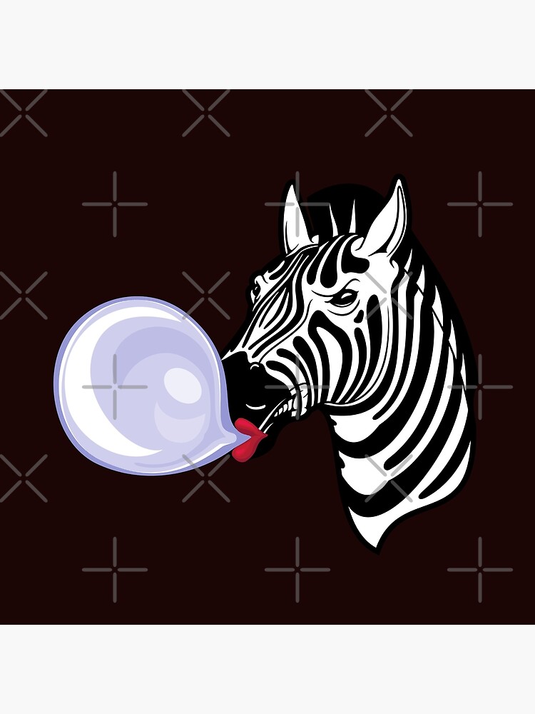 "zebra bubble gum" Poster by Dgrockers | Redbubble
