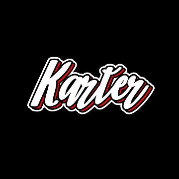 "Karter first name - hand lettering design" Sticker by sulies | Redbubble