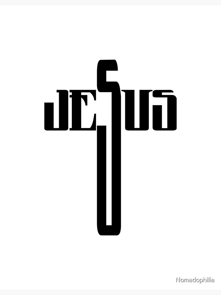 "Jesus - Cross - Calligraphy Design" Art Print by Nomadophilia | Redbubble