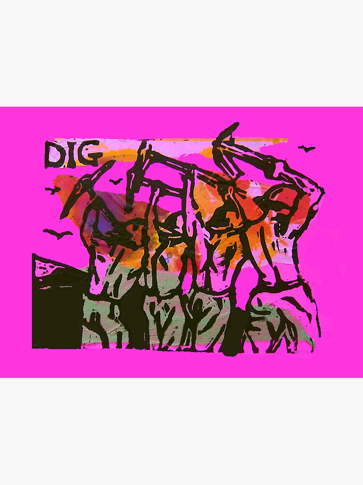 "DIG - Pink Version" Sticker by adamkissel | Redbubble