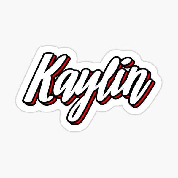 "Kaylin first name - hand lettering design" Sticker by sulies | Redbubble