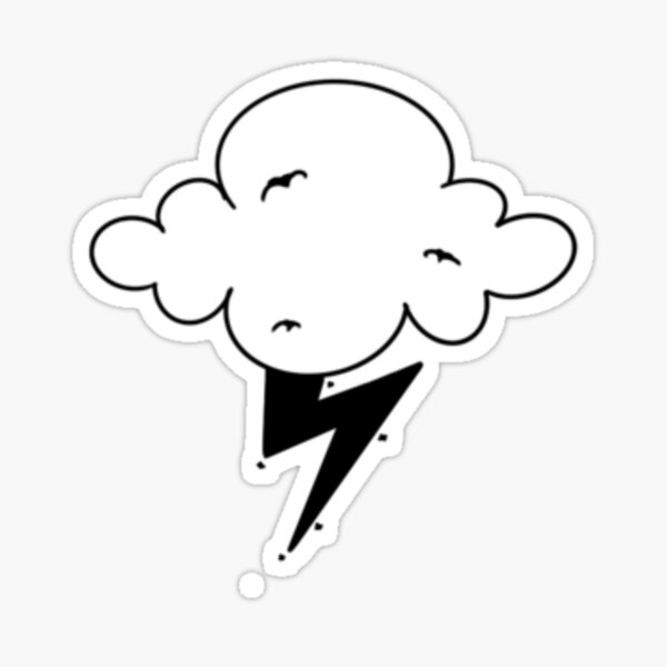 "Thunder Cloud" Sticker by meliorist | Redbubble