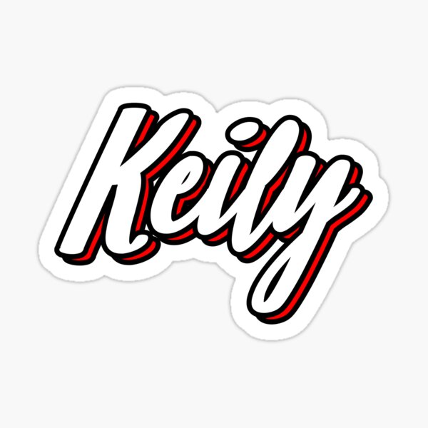 Pegatina con la obra «Nombre de Keily - diseño de letras a mano» de ...