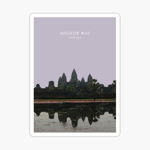 "Angkor Wat, Cambodia Travel Artwork" Sticker by Travel2NZ | Redbubble