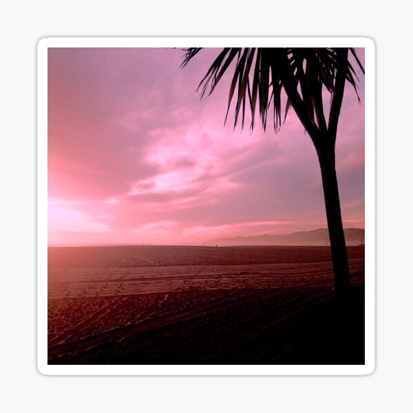 "Pink Coastal Sky " Sticker by TumTab | Redbubble