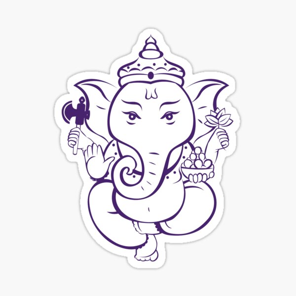 "Lord Ganesha - The Saviour" Sticker for Sale by Dezign-Alley | Redbubble