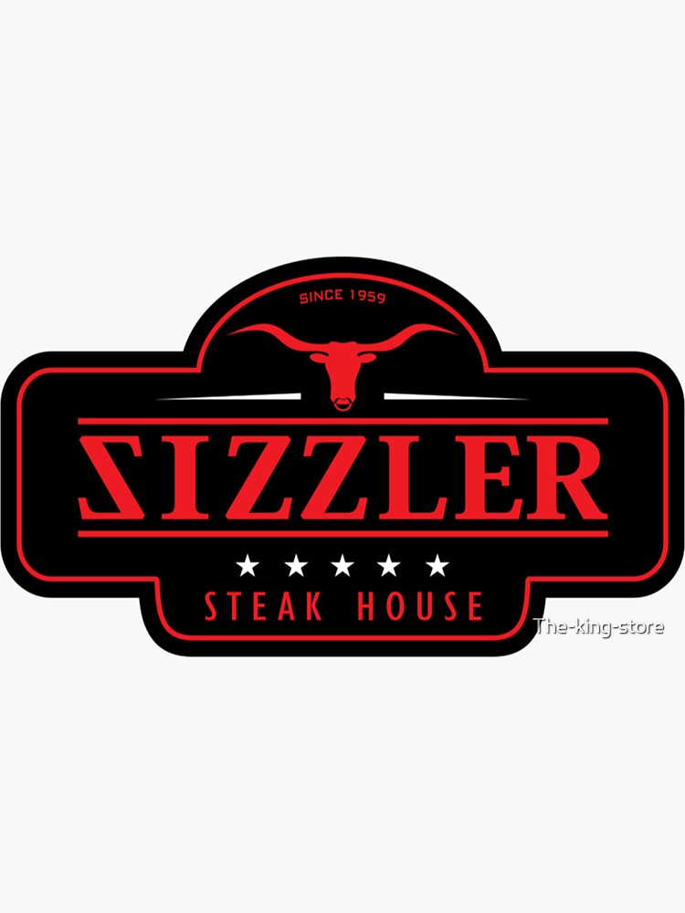 "sizzler steak house logo design" Sticker by The-king-store | Redbubble