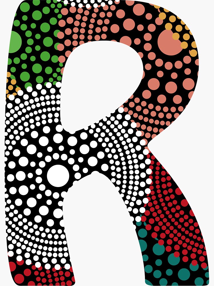 "R Aboriginial Alphabet " Sticker for Sale by FoodinaCan | Redbubble