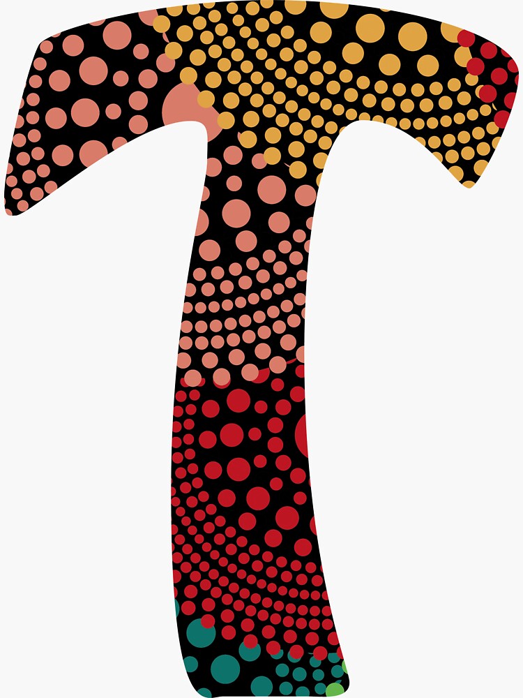 "T Aboriginial Alphabet " Sticker by FoodinaCan | Redbubble