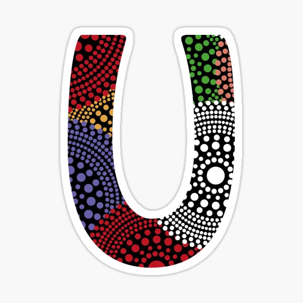 "U Aboriginial Alphabet " Sticker for Sale by FoodinaCan | Redbubble