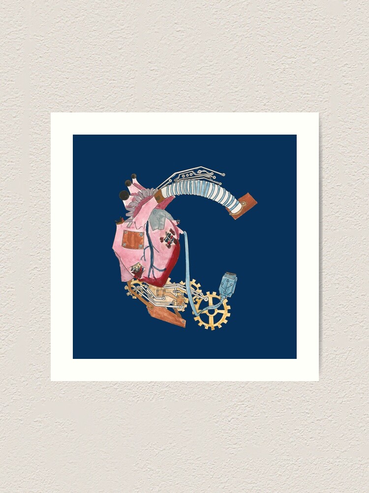 "Biomechanical Drop Cap Letter "C"" Art Print by ToffDesigns | Redbubble