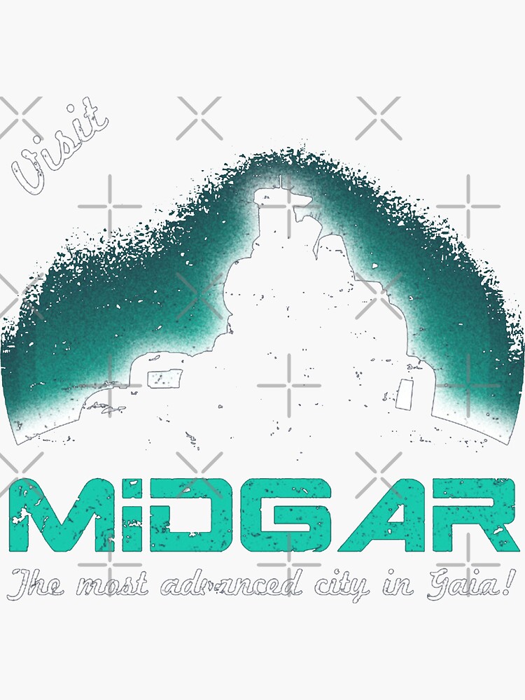 "Visit Midgar " Sticker for Sale by kdpearce1 | Redbubble