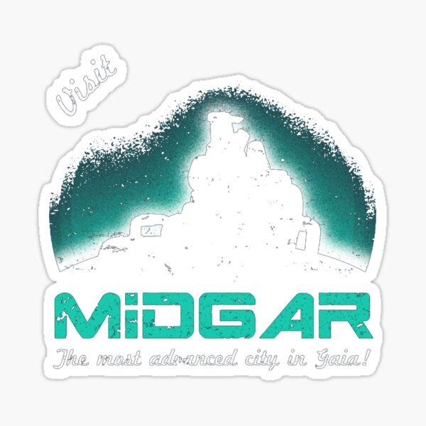 "Visit Midgar " Sticker for Sale by kdpearce1 | Redbubble