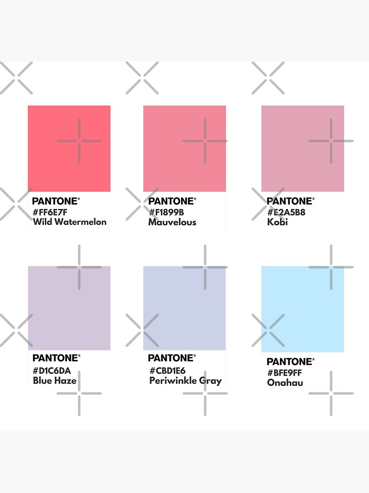 "Dusk to noon palette pantone color swatch" Art Print for Sale by ...