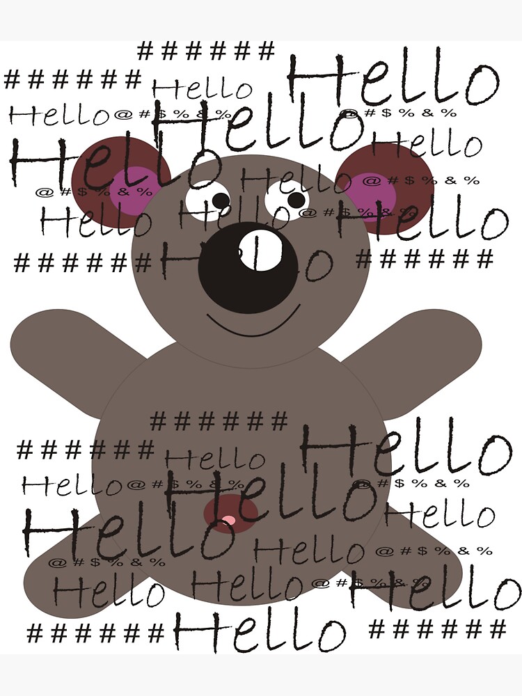 " hello teddy bear" Sticker for Sale by haribhoomi24 | Redbubble