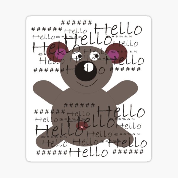 " hello teddy bear" Sticker for Sale by haribhoomi24 | Redbubble