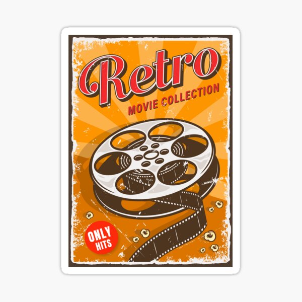 "Retro Movie collection" Sticker for Sale by TheSimpleMan | Redbubble