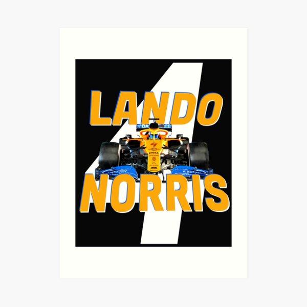 " F1 Superstar future World Champion Rookie Lando Norris Number 4 Fan ...