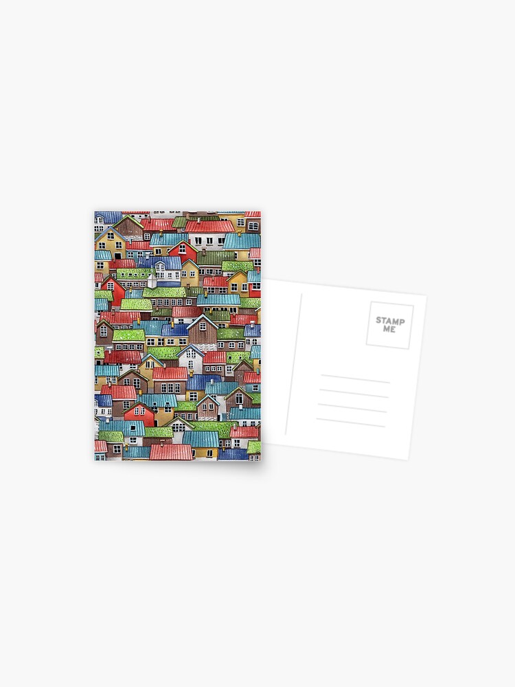 "Faroe islands, Denmark" Postcard for Sale by adeillustrator | Redbubble
