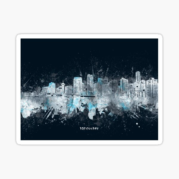 "vancouver skyline" Sticker for Sale by BekimART2 | Redbubble