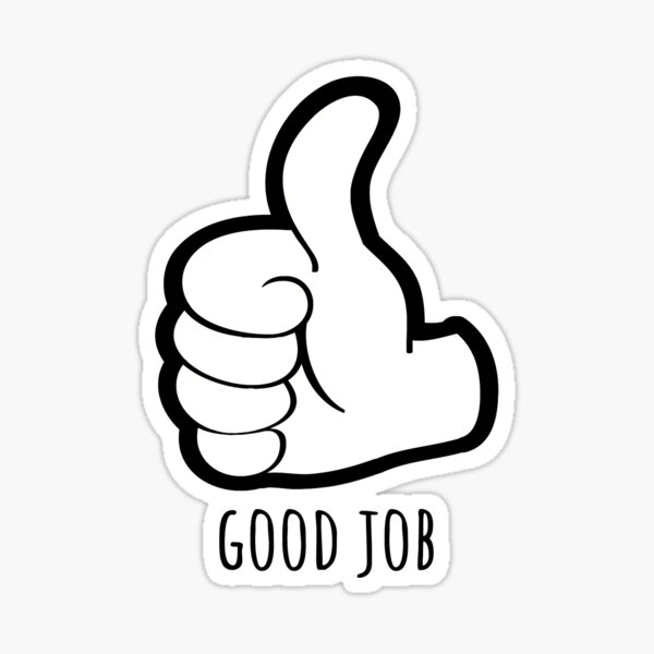"Thumbs Up Good Job" Sticker for Sale by MaruXdesign | Redbubble