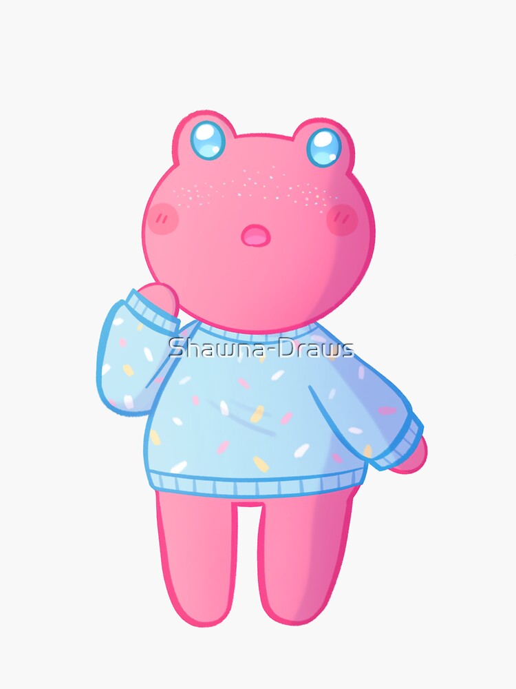 "Cute Pink Frog Design" Sticker for Sale by Shawna-Draws | Redbubble