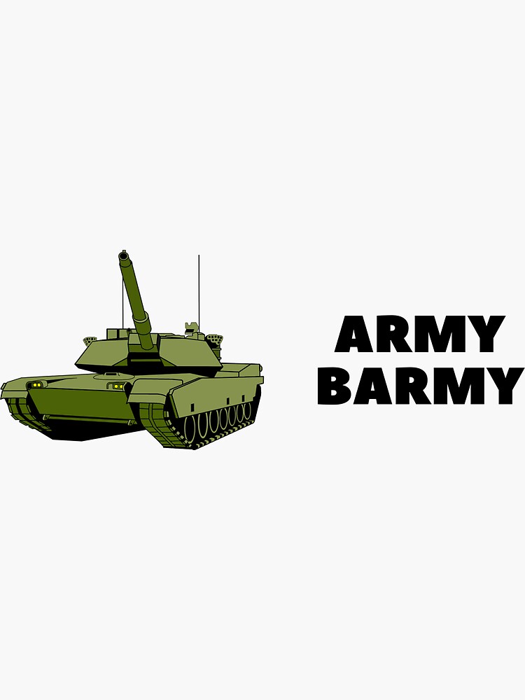 "Army Barmy is a new range of clothing" Sticker for Sale by Rayp8283 ...