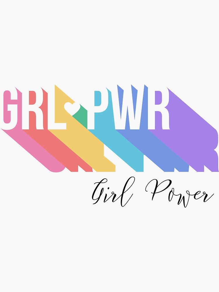 "GRL PWR Girl power" Sticker for Sale by malina-design | Redbubble