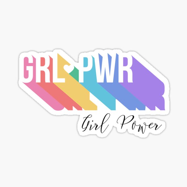 "GRL PWR Girl power" Sticker for Sale by malina-design | Redbubble
