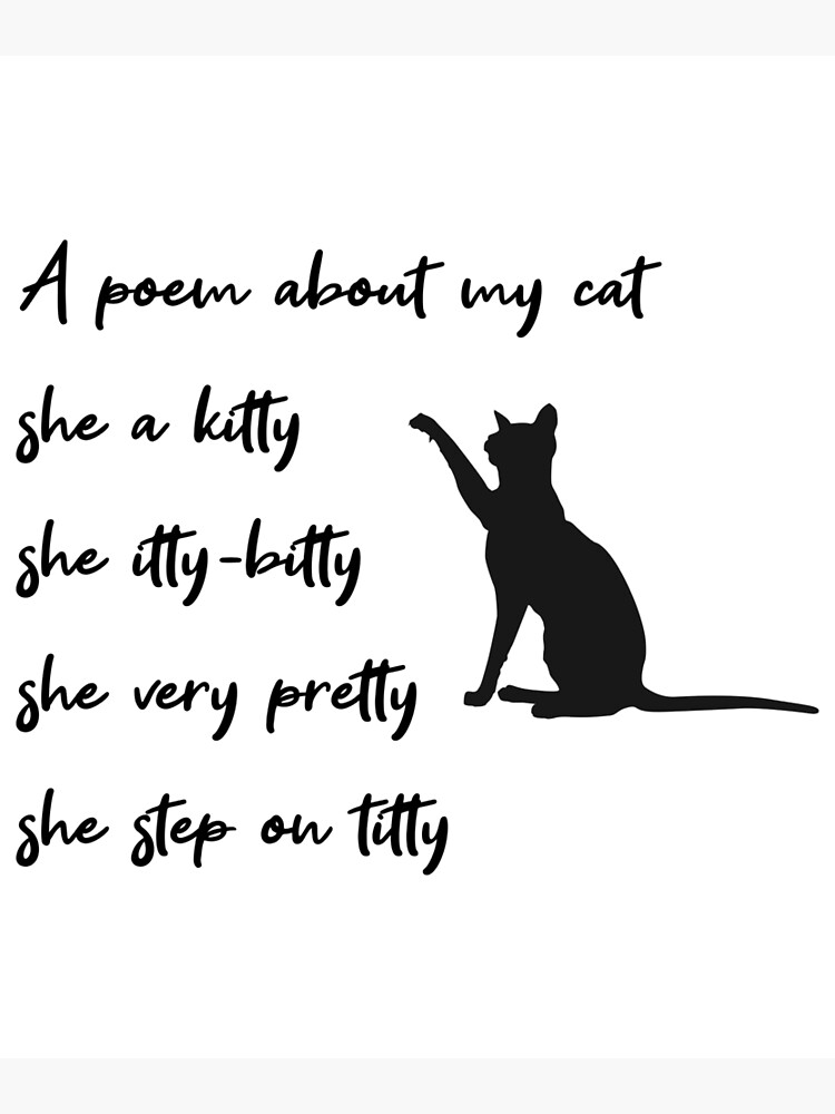 Lámina fotográfica «Un poema sobre mi gato, ella es un gatito, ella es ...