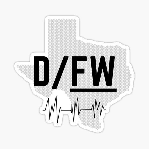 "DFW - Dallas Fort Worth in Texas" Sticker for Sale by Grandeorlife ...