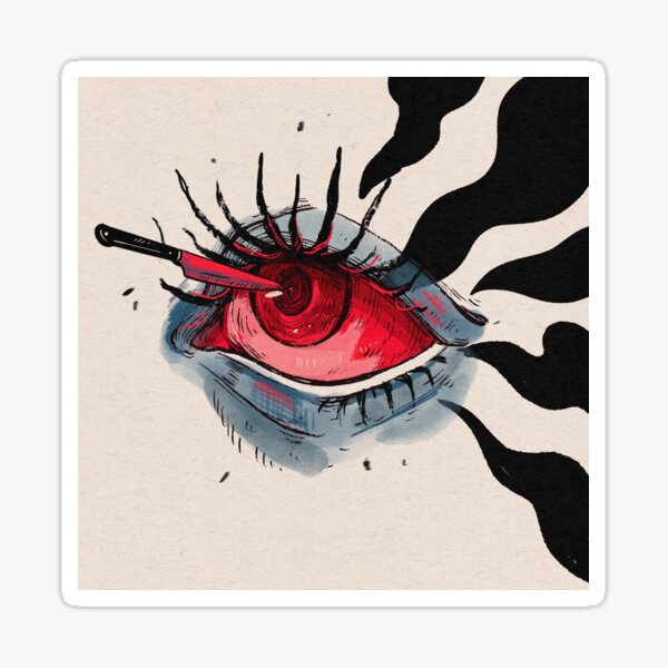 "Eye pain" Sticker for Sale by galactixy | Redbubble