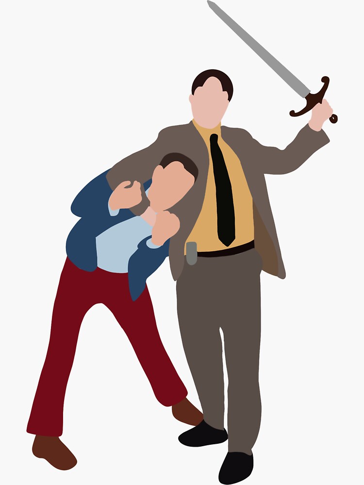 "Dwight and Andy" Sticker for Sale by hayselizabeth | Redbubble