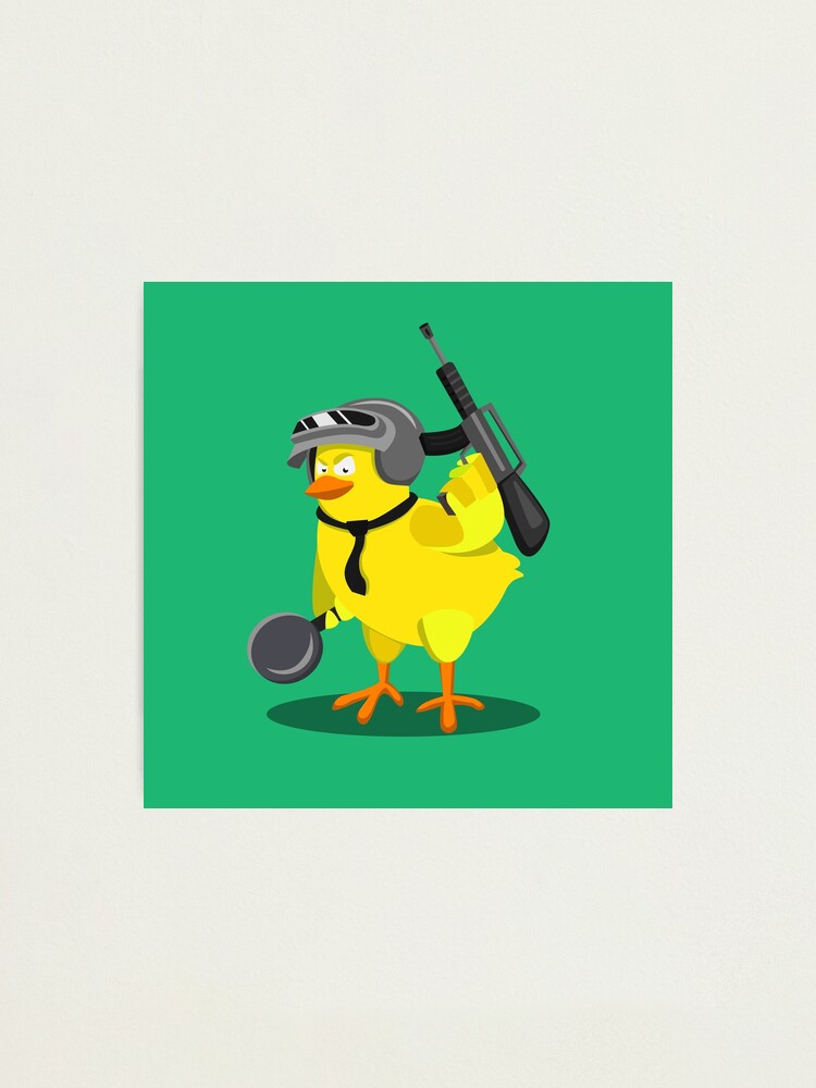 Lámina fotográfica «Pollito con ilustración de dibujos animados de ...