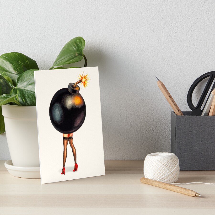 "Bomb Pin-Up" Art Board Print for Sale by KellyGilleran | Redbubble