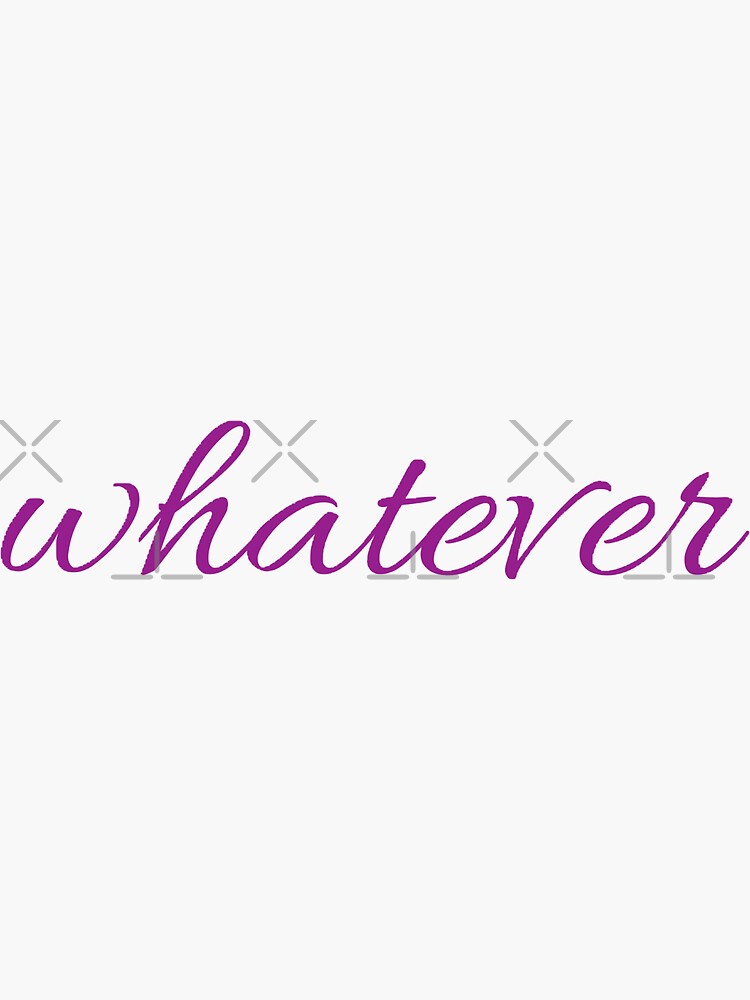 "Purple Whatever" Sticker for Sale by alanaf1 | Redbubble